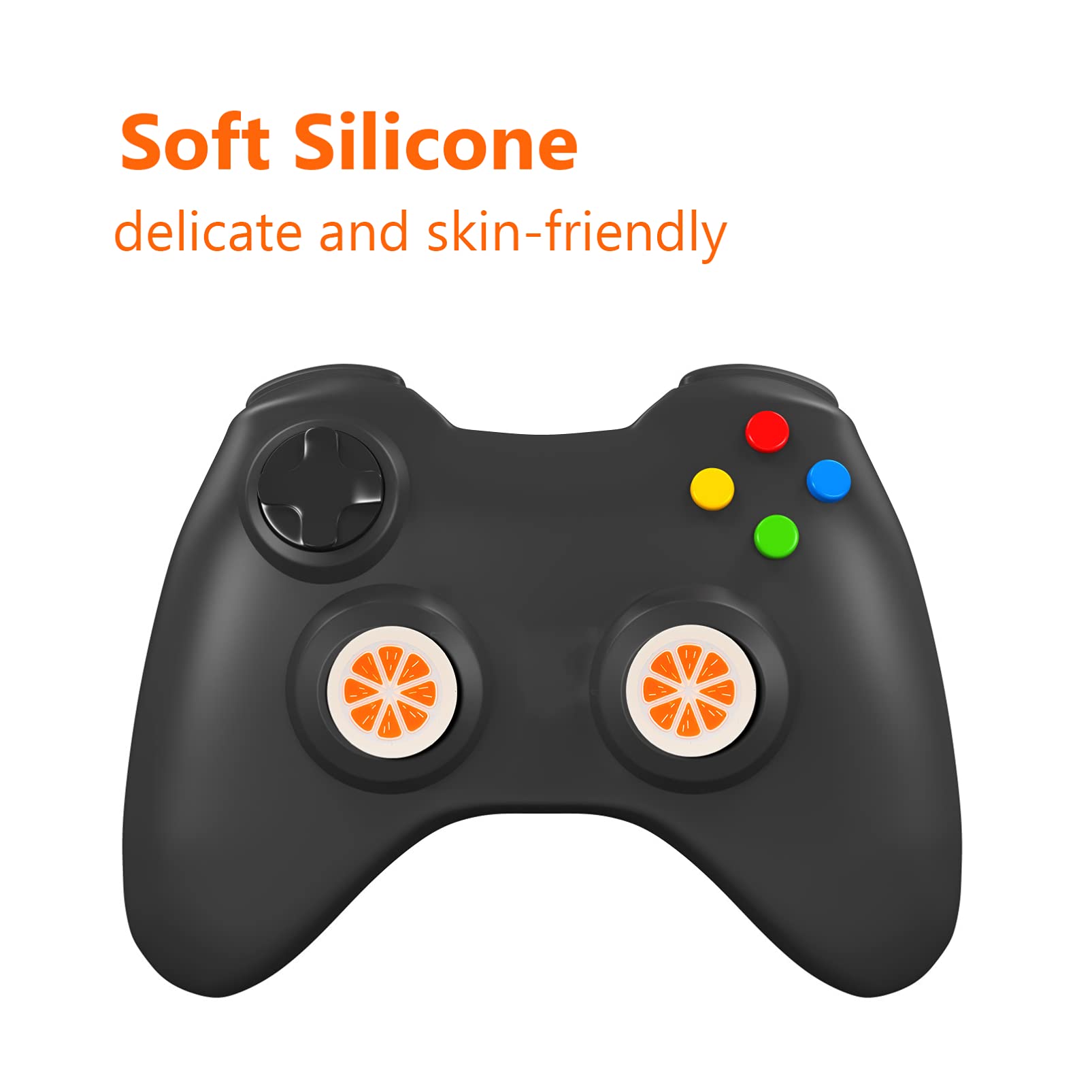 FARUTA 12 Pcs Silicone Lemon Design Thumb Grip Caps Cute Luminous Joystick Cap Cover Compatible with Switch NS Assorted Color