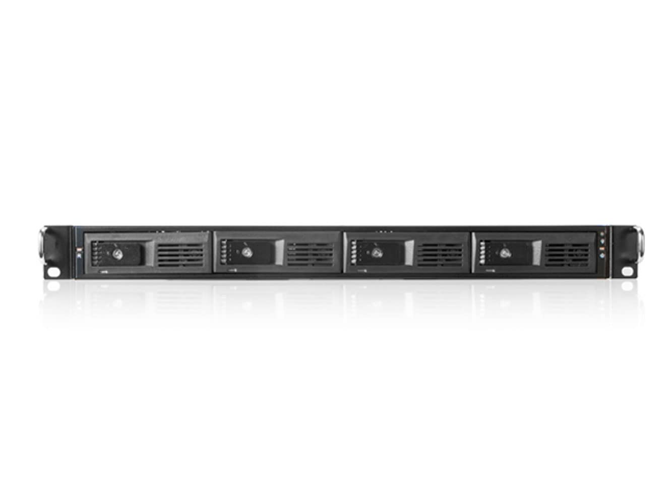 iStar M-140HD-ITX 1U 4-Bay Trayless Storage Server Rackmount Chassis 12Gb/s HDD SFF-8643 Backplane