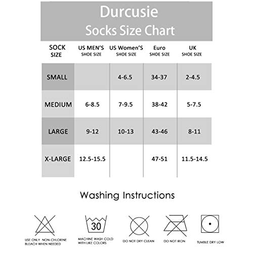 Durcusie 10 pairs Cotton Cushion Crew Socks for Men Athletic All Season Heavy Duty Work Boot with Thick Moisture Control Sweat Wicking