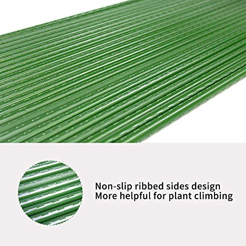 Growsun 4ft Garden Stakes Metal Plastic Coated Plant Cage Supports Tomato Stakes Trellis Climbing for Tomatoes,Trees,Cucumber,Fences,Beans,25 Pack