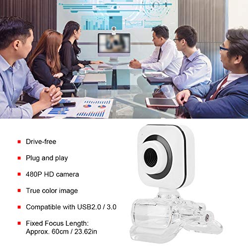 Eulbevoli Computer Camera, USB Camera Ajustable Angle Simple Installation for Calling for Recording for Conferencing and Gaming