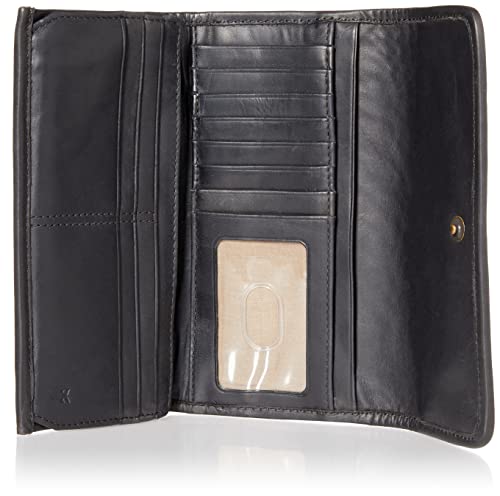 Frye Melissa Basket Woven Wallet, Black
