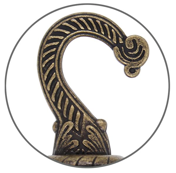 Swag Driller Hooks Heavy Duty Swag Hook Ceiling Hook Wall Hook Indoor Outdoor for Hanging Plants Chandelier etc. (2, Antique Brass)