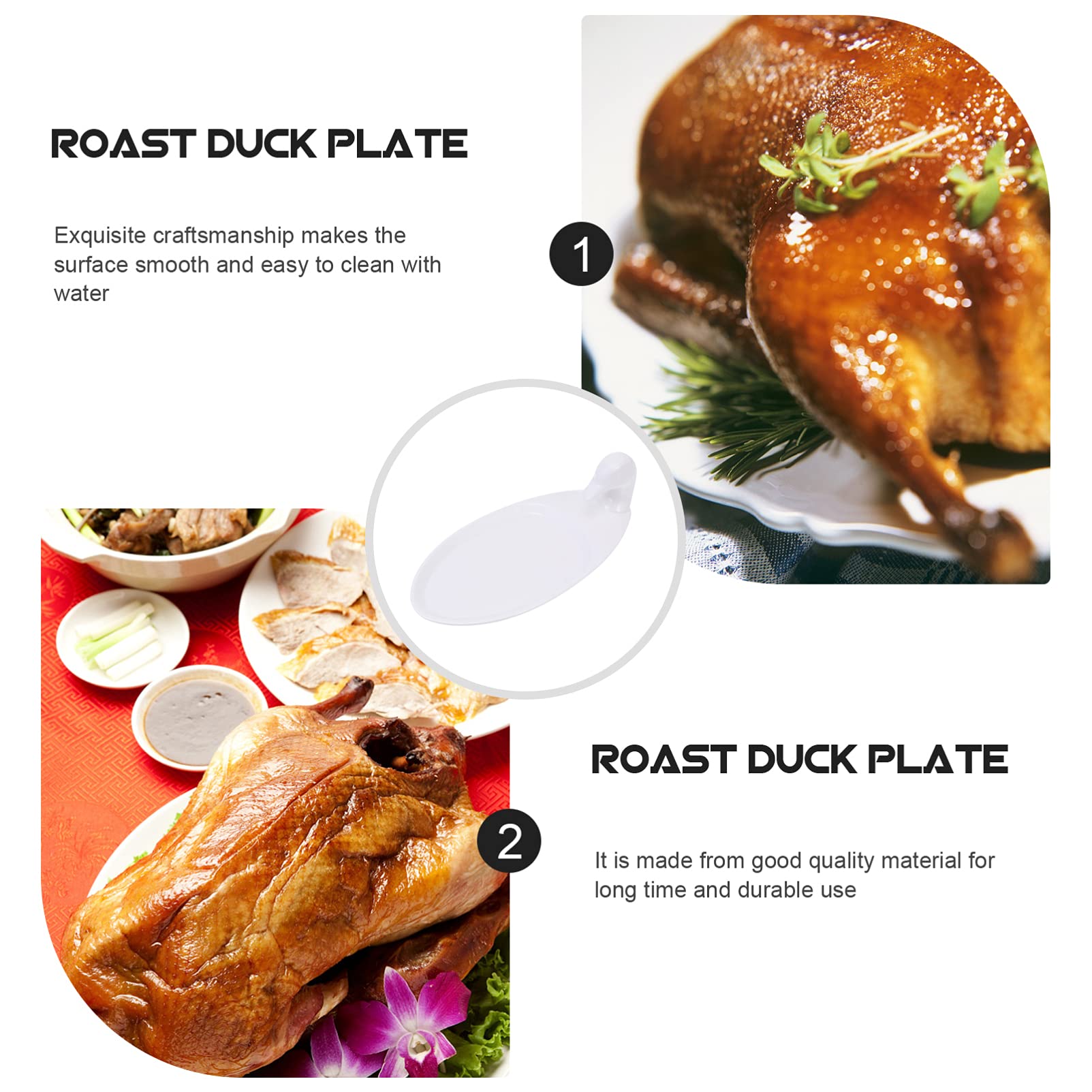 Hemoton Roasting Plate 1pc Roast Chicken and Plate Breakfast Tray Plate Cookie Plate Appetizer Plate Biasuit Plate Dinner Ceramic Cake Plate Dinner Plates Fish Dish Sushi White Melamine