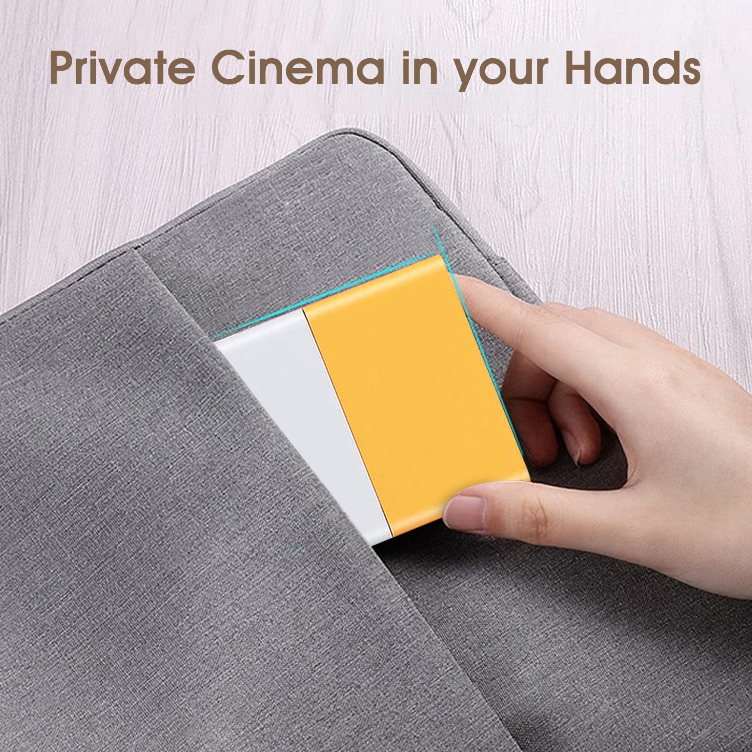 Mini Projector, Small Portable Projector for Cartoon, Kids Gift,Intelligent Home Projector with Apple Conversion Cable,Movie Projector Compatible with HDMI,USB,Audio,TF Card,AV and Remote Control