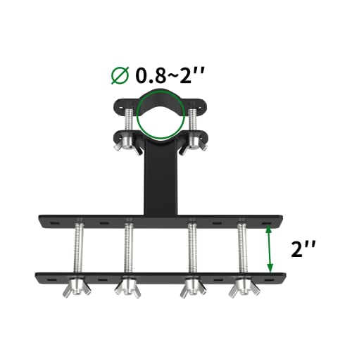 Patio Umbrella Holder - Heavy Duty Outdoor Umbrella Mount Attaches to Railing Maximizing Patio Space, Bench Buddy Umbrella Holder Fixed Clip Umbrella Clamp,2 Pack