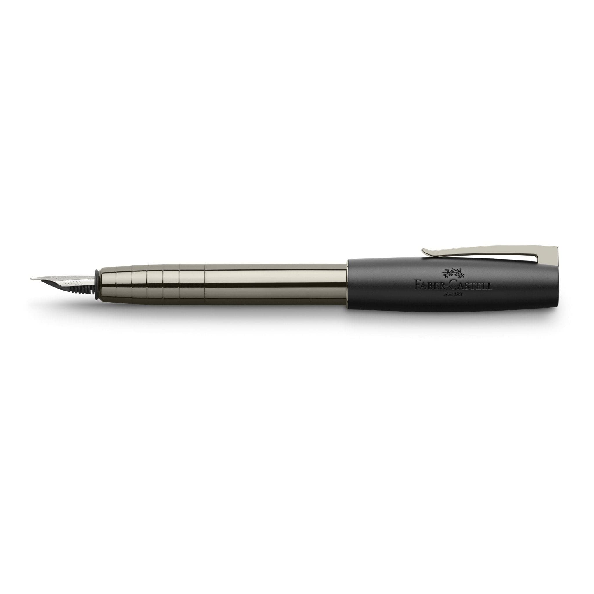 Faber-Castell 149243 Fountain Pen LOOM, Nib B, Shiny Gunmetal