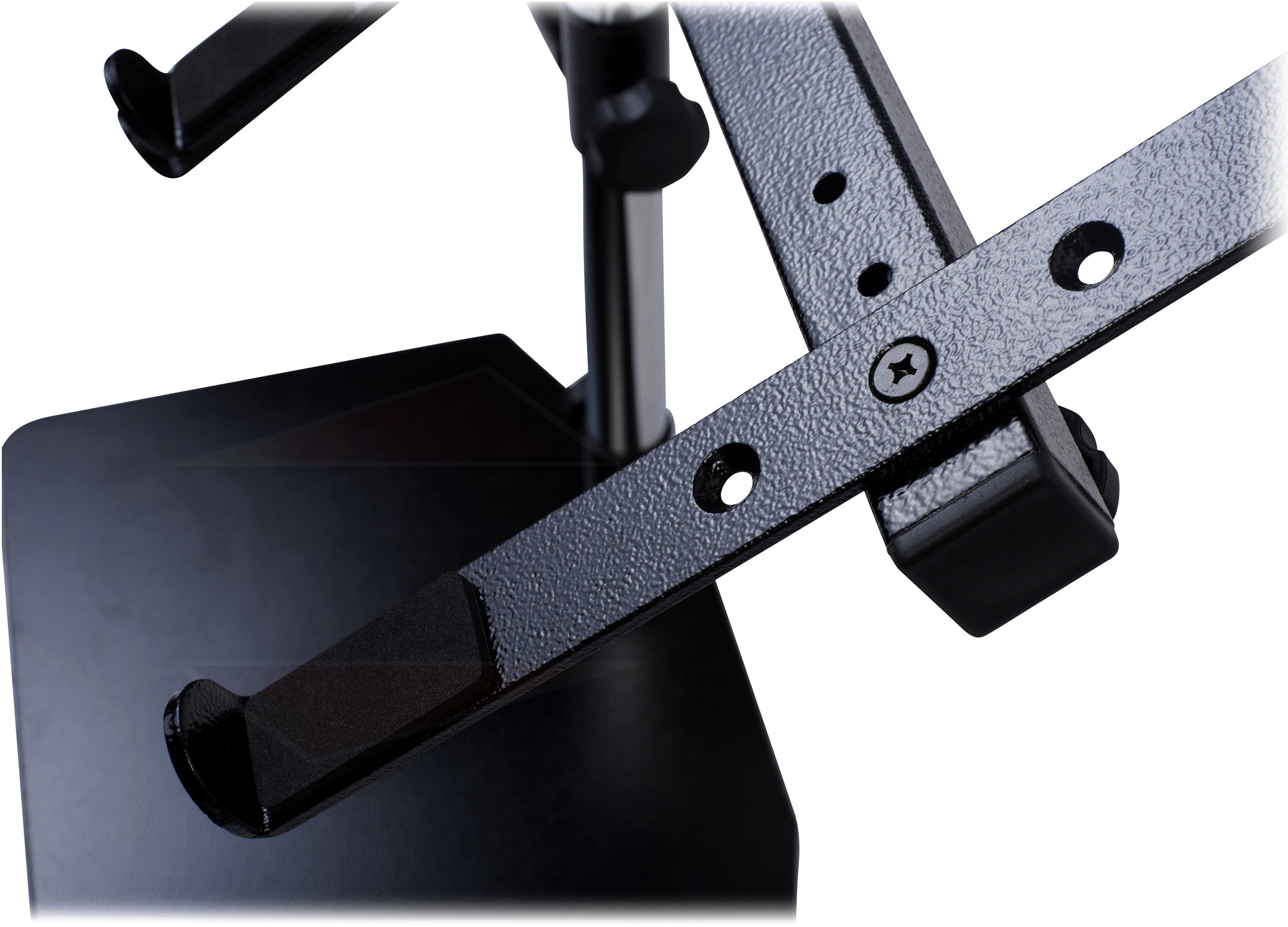 Fat Toad Double DJ Laptop Stand 2 Tier PC Table Holder | Portable Computer Clamp Equipment Rack with Support Mounts for Music Studio Mixers, Controllers, Monitors, & Disc Jockey Booth Gear