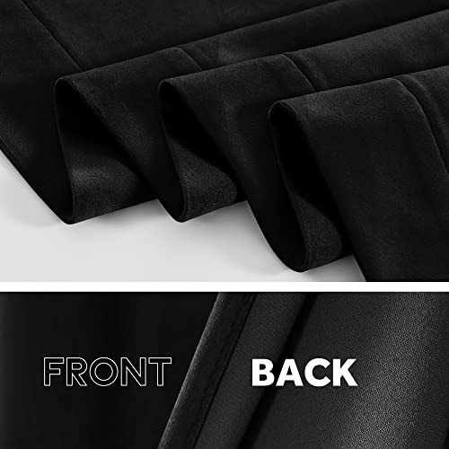 NICETOWN Black Doorway Curtain Panel Room Divider Blackout Velvet Curtains 80 Inch Grommet Drapes Thermal Insulated Energy Efficient Window Treatment for Kitchen, 1 Panel, W42 x L80 Inch