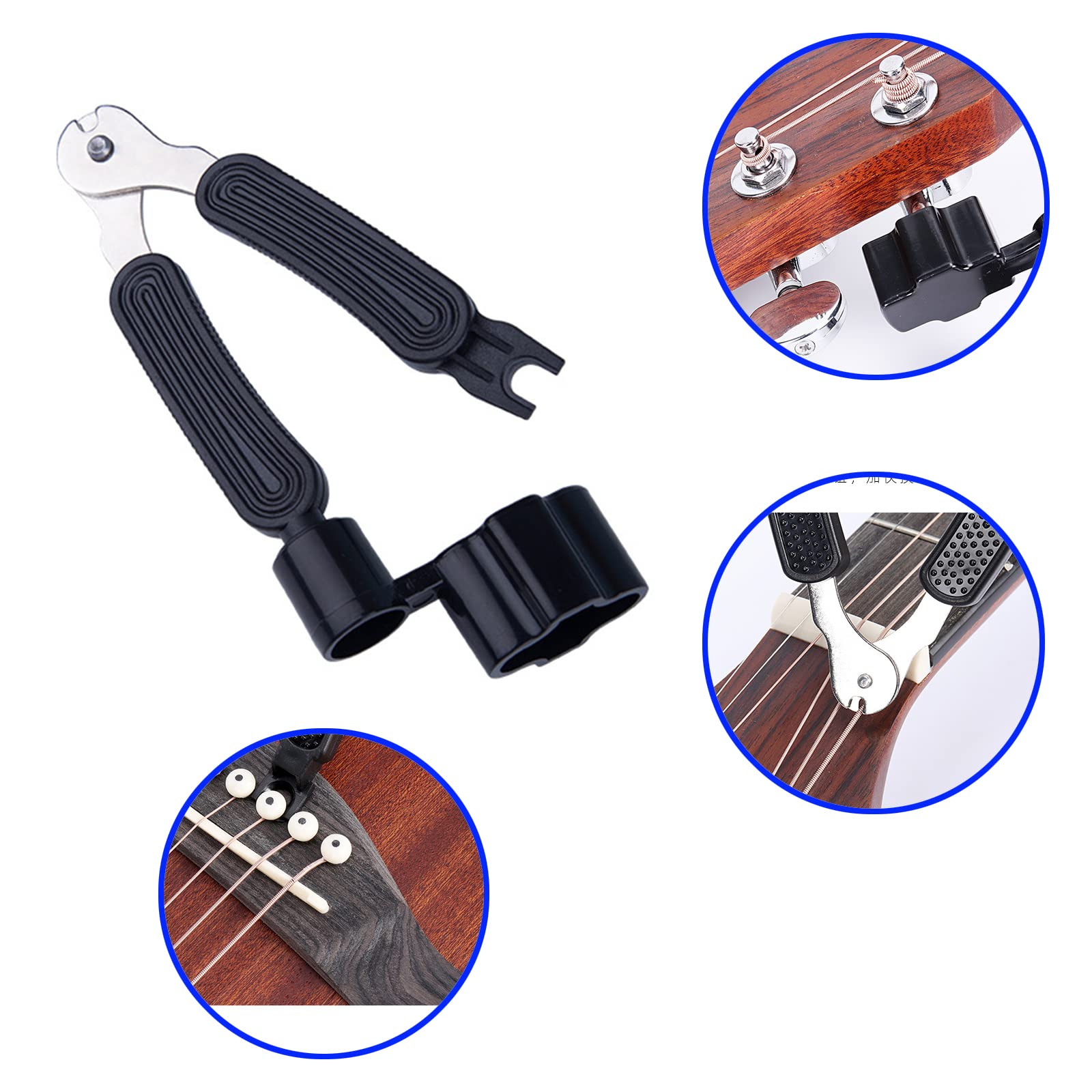 Guitar String Stretcher, Hexagon Metal Wrench,Guitar Adjustment Set(3 set)