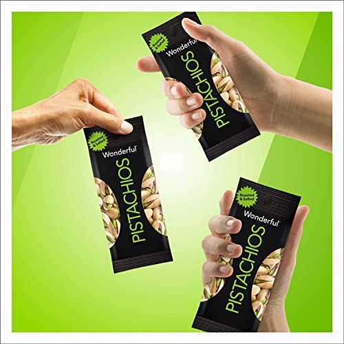 Wonderful Pistachios In Shell, Roasted and Salted Nuts, 1.5 Ounce Bag (Pack of 9), Protein Snack, On-the-Go, Individually Wrapped Healthy Snack