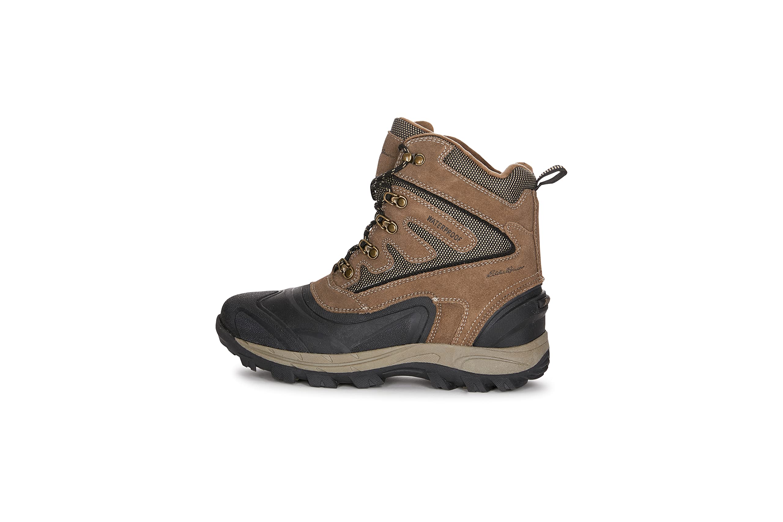 Eddie Bauer Bend Hiking Snow Boots for Men | Waterproof Shell, Aggressive Lug Pattern, Tough & Rugged Design Rubber Traction Outsole Memory Foam Insole