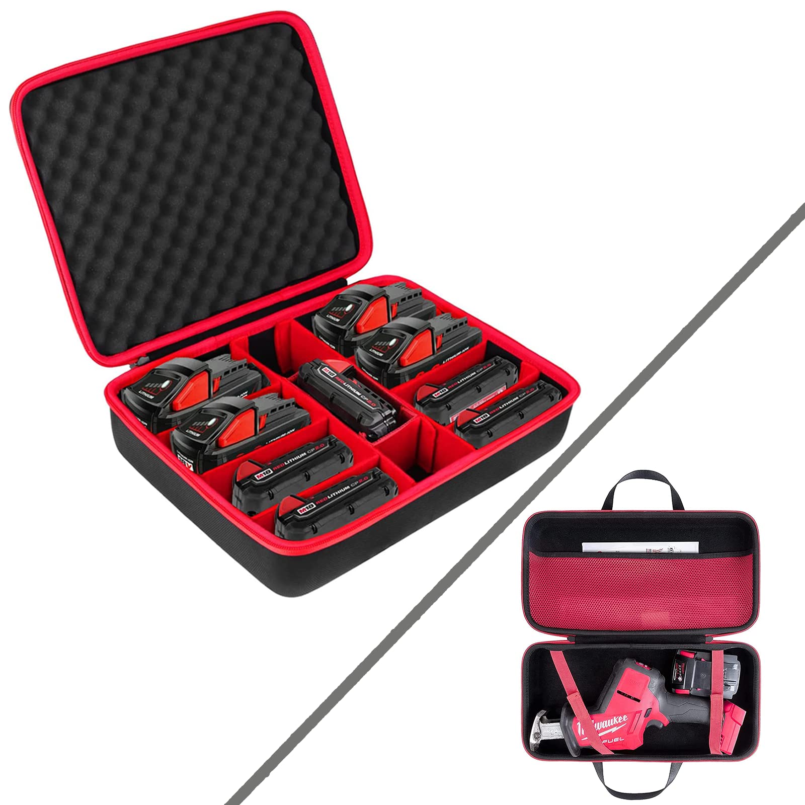 Hard Case for Milwaukee M18 18V Battery and Charger + M18 FUEL Hackzall Reciprocating Saw 2719-20