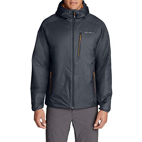 Eddie Bauer Men's EverTherm 2.0 Down Hooded Jacket, Storm, Large