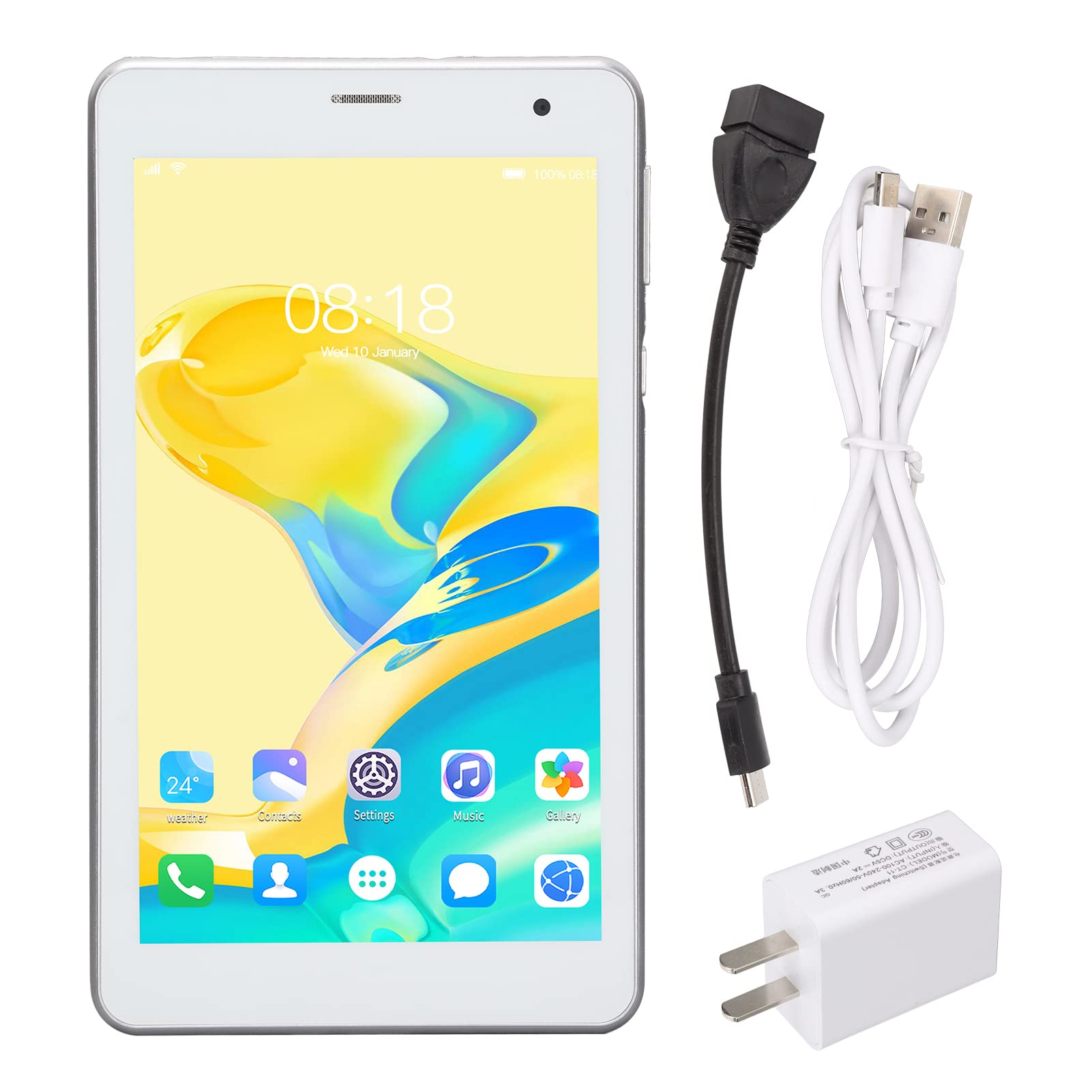 Jakoo 7 inch Tablet 2.4G 5G 2G 32G RAM 128GB Dual Band Kids Tablet Holder for Home use US Plug