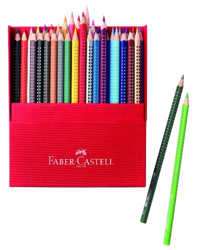 Faber-Castell Grip 2001 Water Soluble Colour Pencils in Studio Box (Pack of 36)