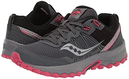 Saucony Women's Excursion TR14 Running Shoe, Charcoal/Coral, 10 W US