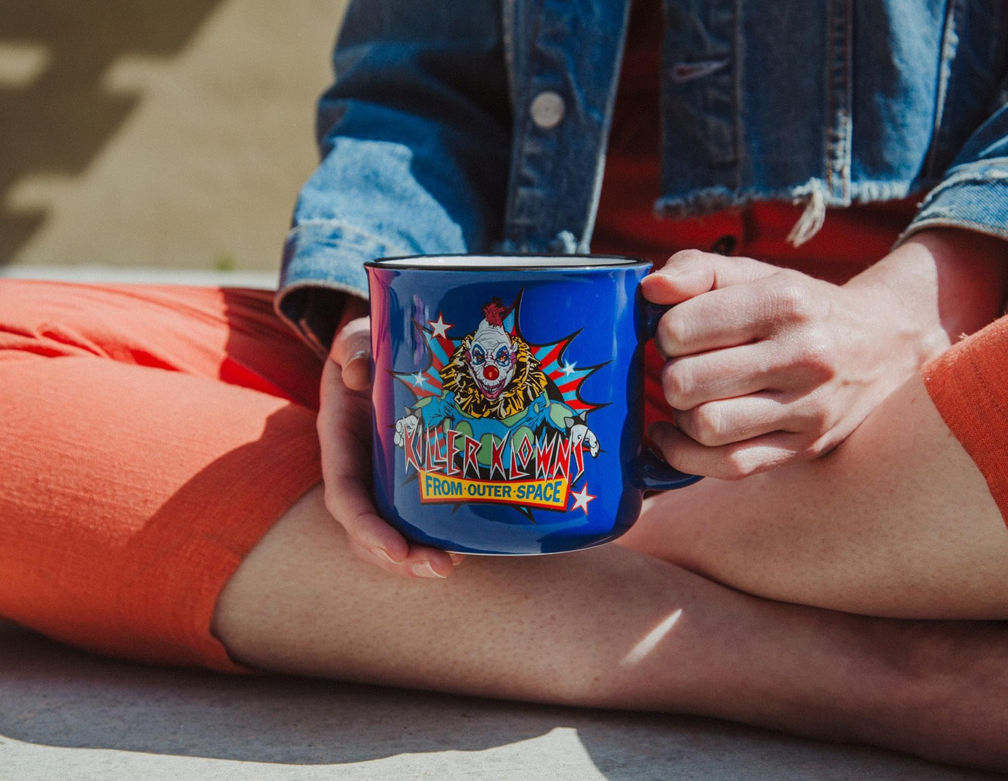 Killer Klowns From Outer Space Jojo Ceramic Camper Mug | Large Coffee Cup For Tea, Espresso, Cocoa | Holds 20 Ounces