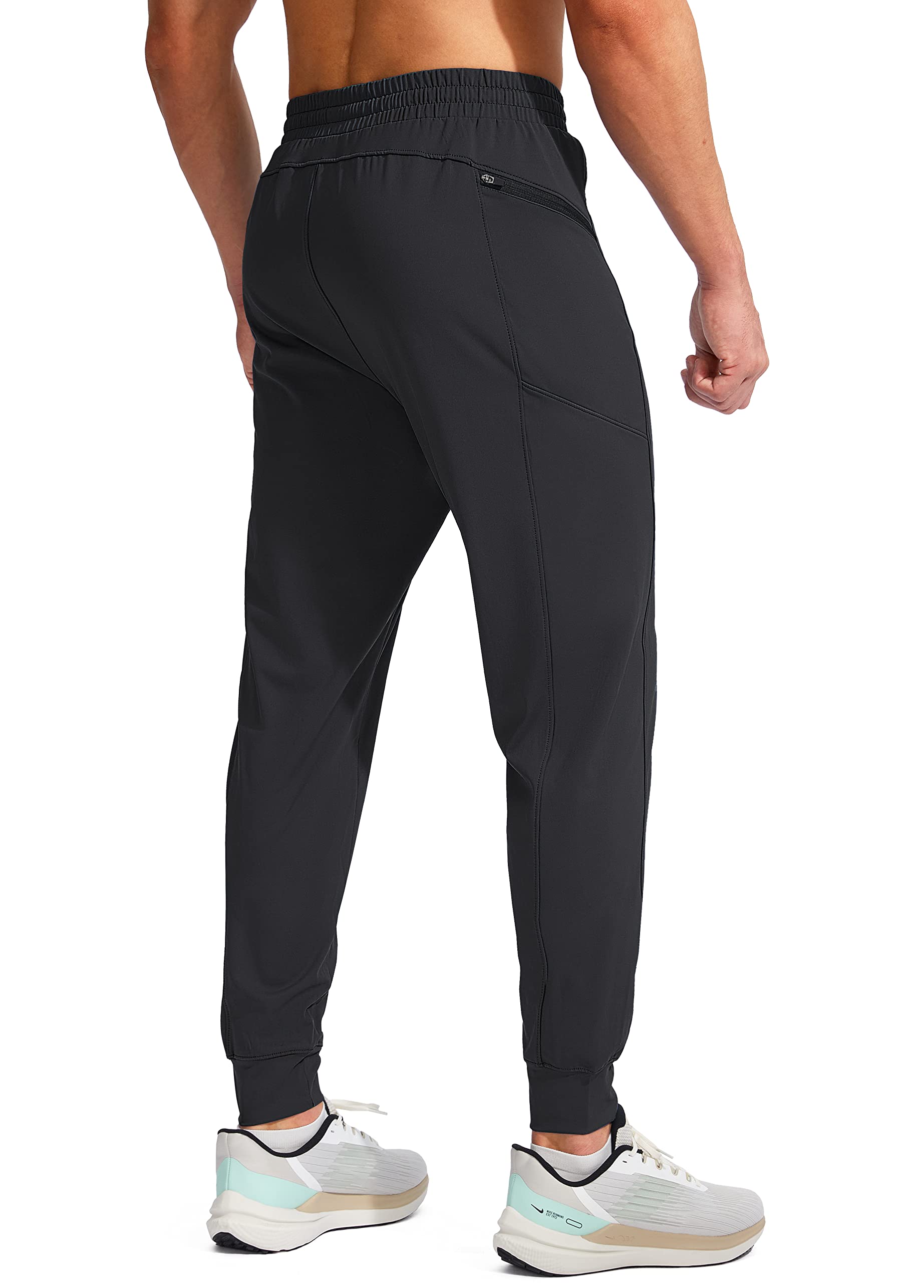 G Gradual Men's Joggers Pants with Zipper Pockets Stretch Athletic Sweatpants for Men Workout Jogging Running(Slate Blue, Small)