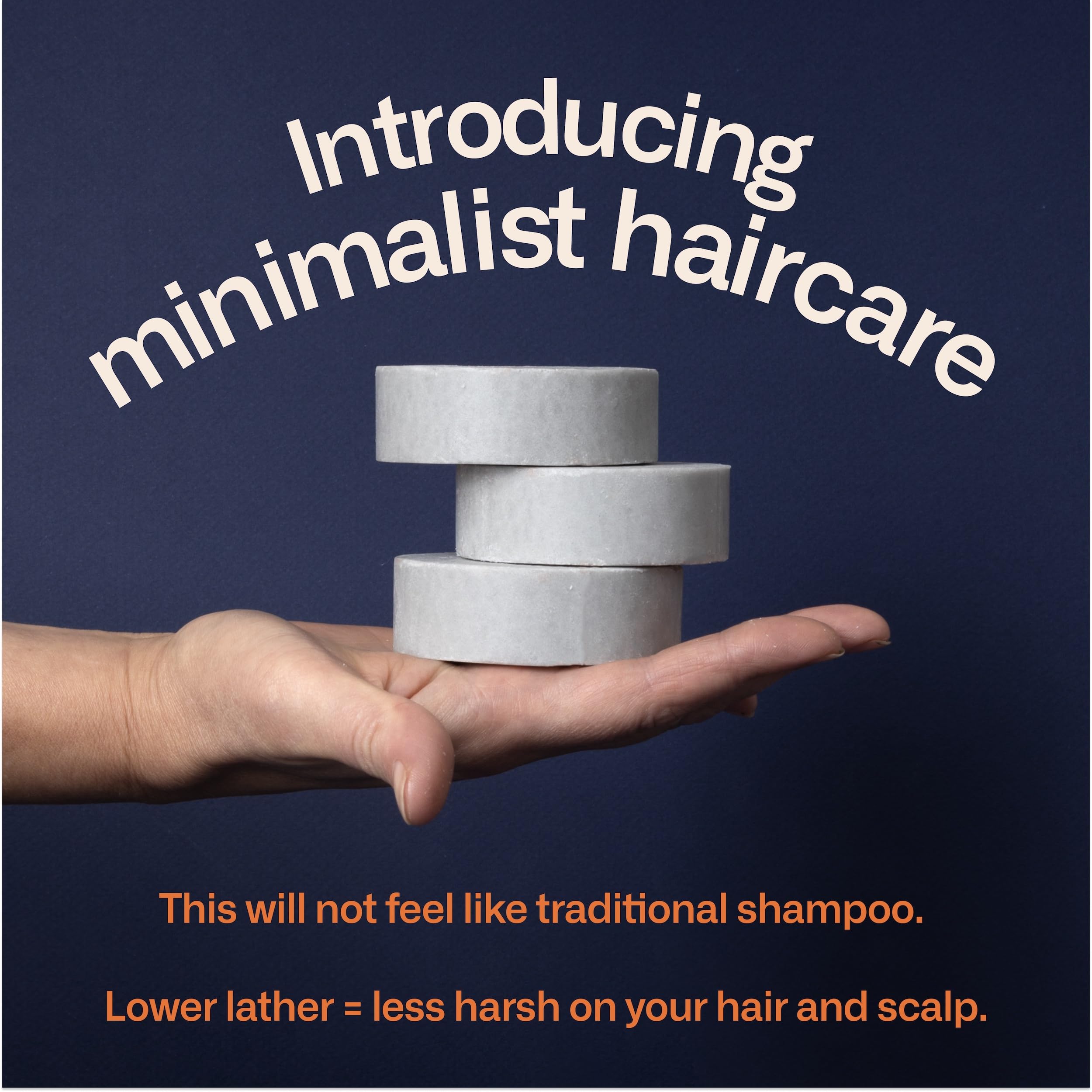 Modern Mammals Light Shampoo Bar & Wooden Comb Bundle - Low Suds, Low Lather, No Poo, Anti Poof, Fragrance-Free