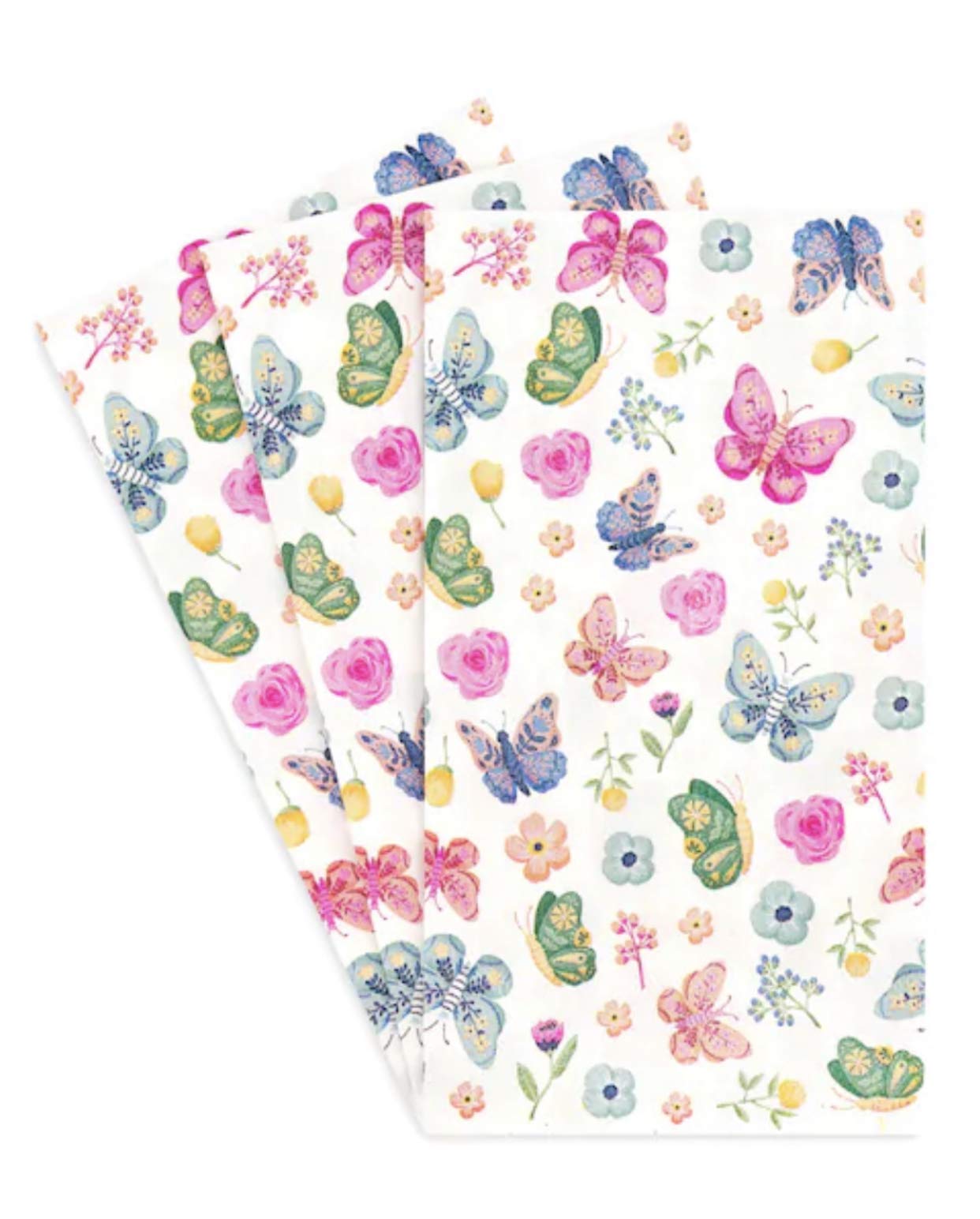 Floral Butterfly Guest Napkins by Celebrate It, Spring, 24 ct