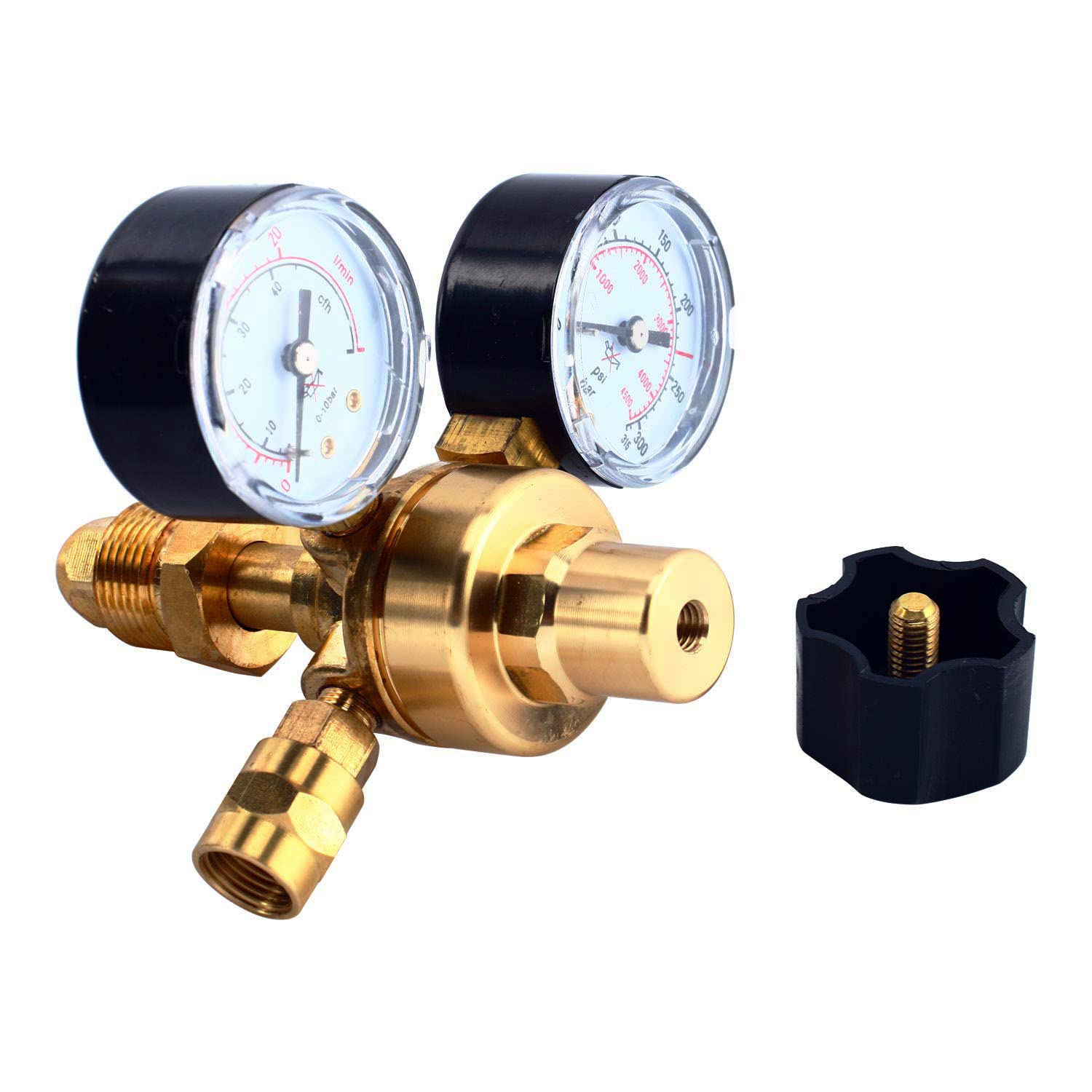 H&J Argon CO2 Brass Regulators Gauges for Welding CGA580 Miller Lincoln Mig Tig