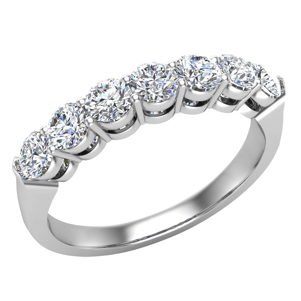 Glitz Design Diamond wedding rings for women 14K white gold 0.70 carat tw (Ring Size 6)