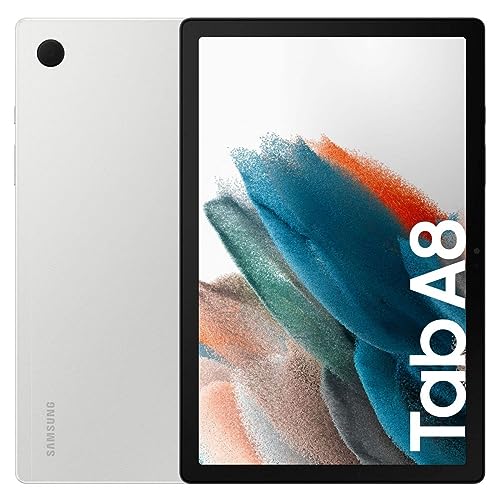 SAMSUNG Galaxy Tab A8 2022 LTE Calls + WiFi 10.5 7040 mAh 8MP SM-X205 International Version Dual Cam (Not Verizon Boost At&t Cricket Metro PCS) + (w/Fast Car Charger Bundle) (Silver, 64GB + 4GB)
