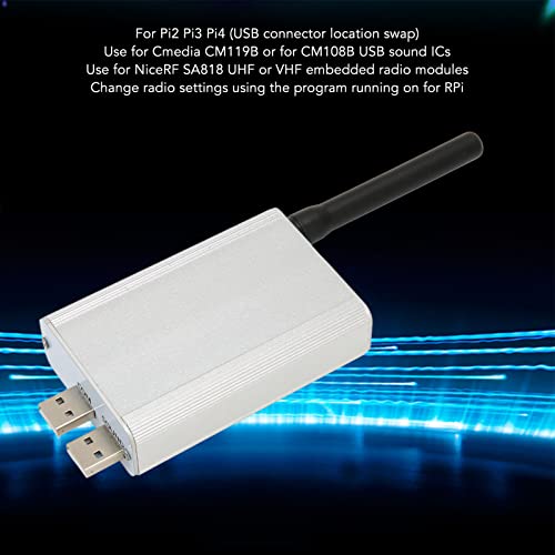 Jeanoko Radio Interface Module, Metal 420‑450 MHz 500-1000 Milliwatts Embedded Radio Interface Compact 2 USB Jacks for Power
