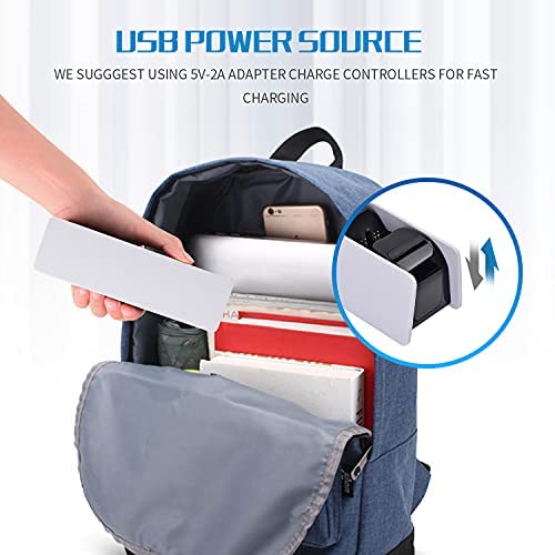 G-STORY PS5 Charging Station, Upgraded PS5 Controller Charging Station with LED Indicator Controller Skin & 1.5M Charging Cable, Safety Chip Protection, Adjustable Support Plate Dual, Fast Charging