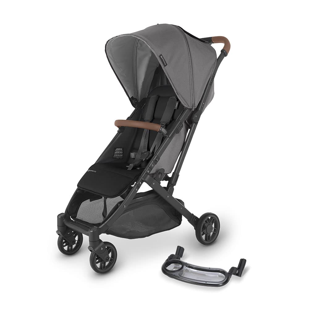 MINU V2 Stroller-Greyson (Charcoal mélange/Carbon/Saddle Leather) + Snack Tray for MINU/MINU V2