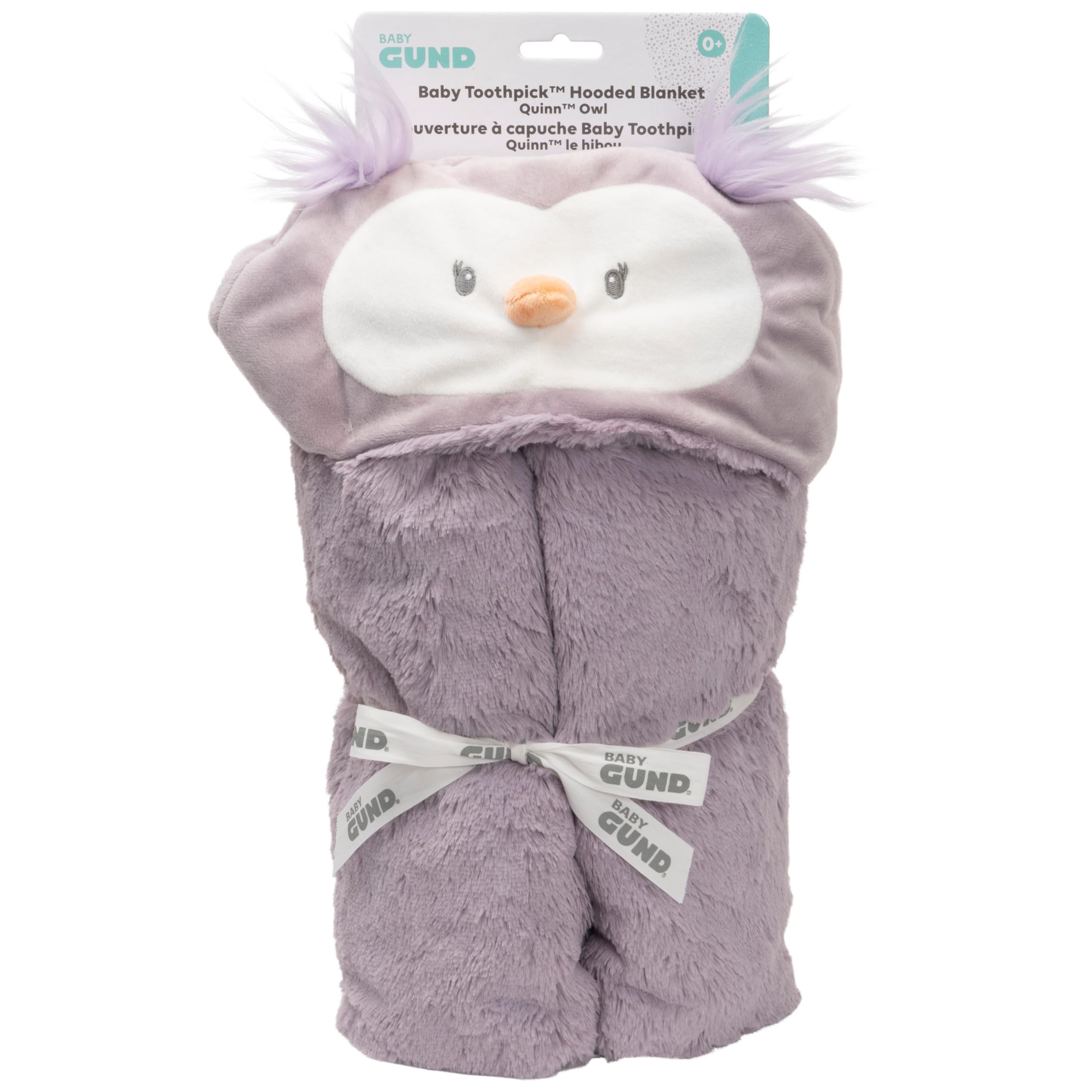 GUND Baby Lilโ Luvs Hooded Blanket, Quinn Owl, Ultra Soft Plush Security Blanket for Babies and Newborns