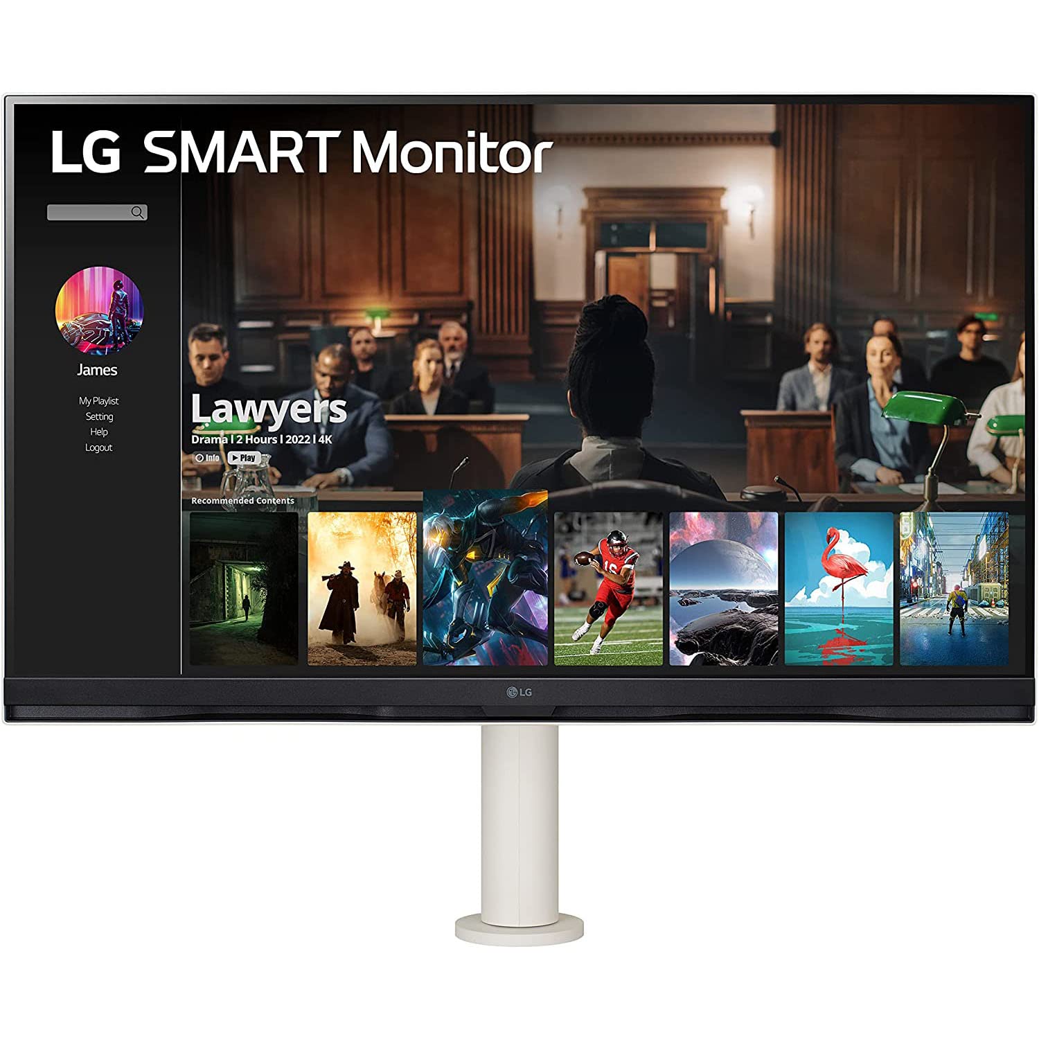 LG 32SQ780S-W 32" 4K UHD Smart Monitor with webOS and Ergo Stand Bundle with Elite Suite 18 Software + 1 Year Protection Warranty