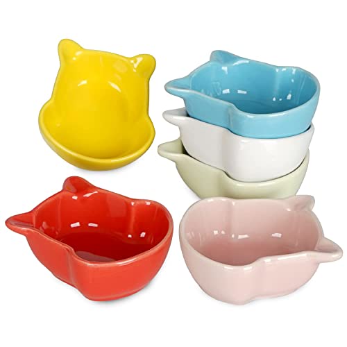 HSOFBLUES Bear Dipping Bowls for Soy Sauces, Salsa Dressings, Multi-color, Soy Sauce Dishes Set of 6