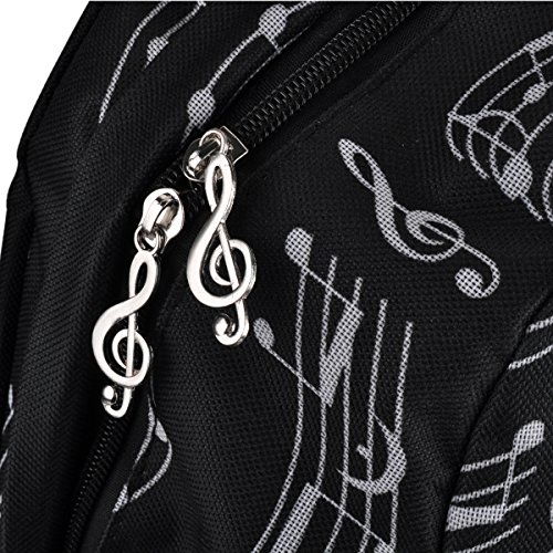 Piano Keys Music Note Backpacks,Waterproof Oxford Cloth Backpack,Outdoor/Travel Backpack for Women & Men,Shoulder Casual Travel Daypack Hiking Camping(Keyboard black)