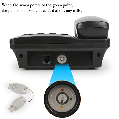 Sangyn Corded Telephone for Home/Office/Hotel, Landline Telephone with Speakerphone, Caller ID, Redial, Indicator Light, Basic Calculator, DTMF/FSK Compatible Business Phone
