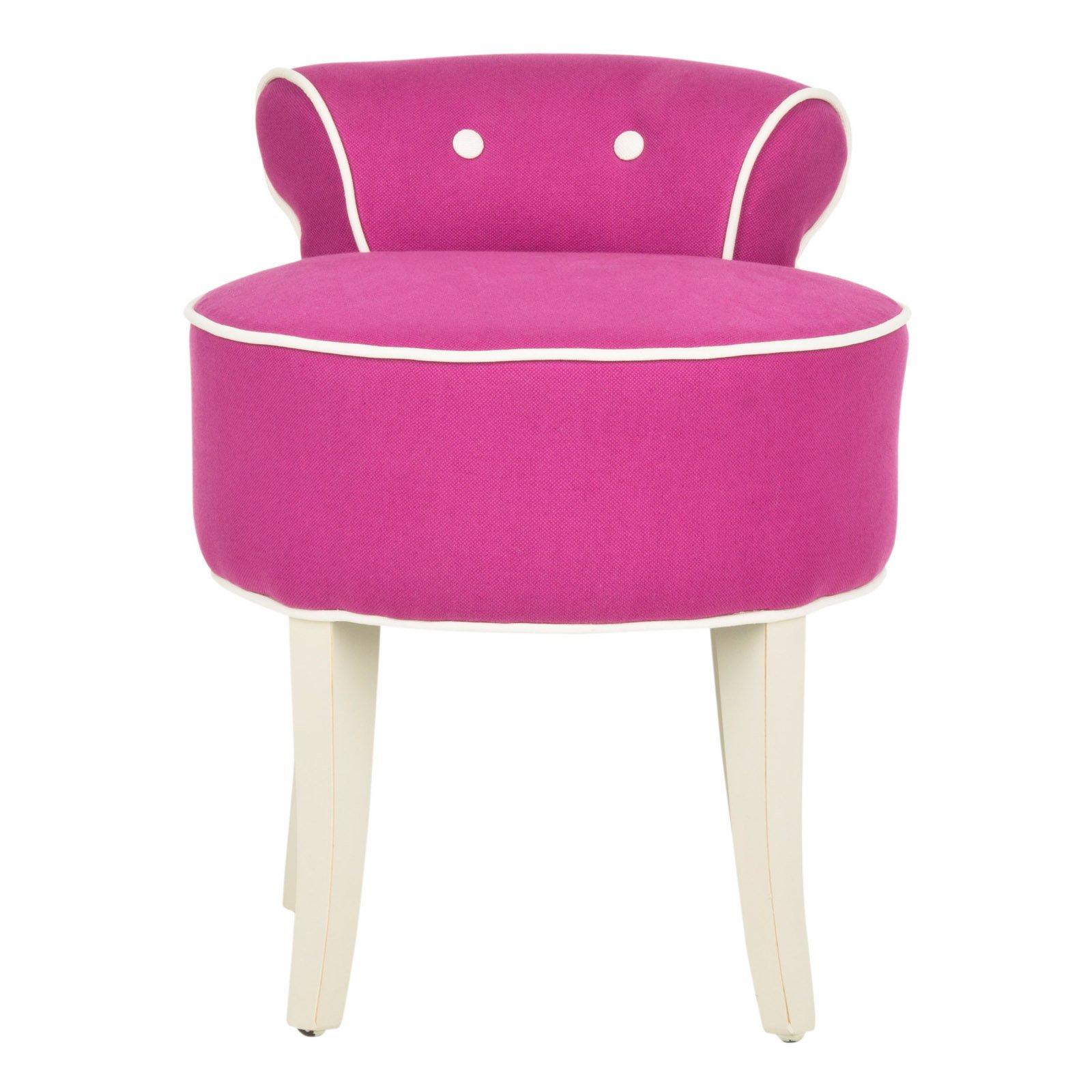 Safavieh Home Collection Georgia Stone and Cherry Mahogany Petite Vanity Stool