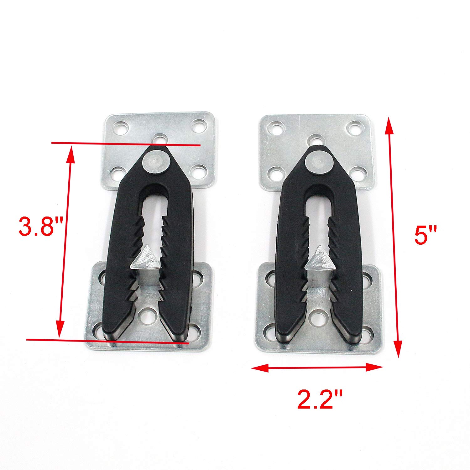 Geesatis 4 PCS Sofa Bracket Tool with Mounting Screws, Silver