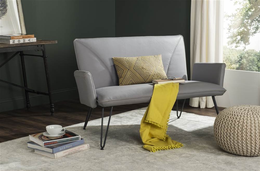 Safavieh Home Collection Johannes Mid-Century Modern Antique Brown Settee