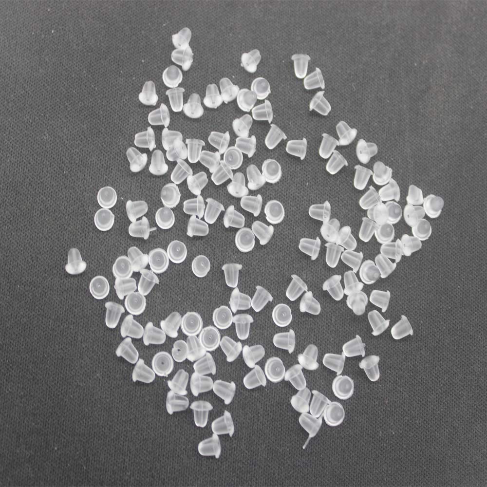Earring Backings, Rubber Earring Backs for Stud Earrings for Women, Earring Backs for Fish Hook Earrings (100 Pieces)