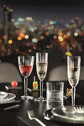 Goblet, White Wine Crystal Glass, Water Glass, Stemmed Glasses, Set of 6 Goblets, 8 oz, Beautifully Designed, by Barski, Made in Europe