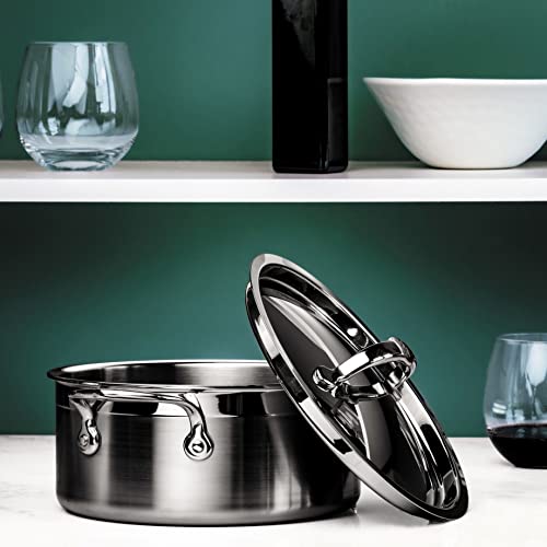 Hestan - ProBond Collection - Professional Clad Stainless Steel Soup Pot, Induction Cooktop Compatible, 3 Quart
