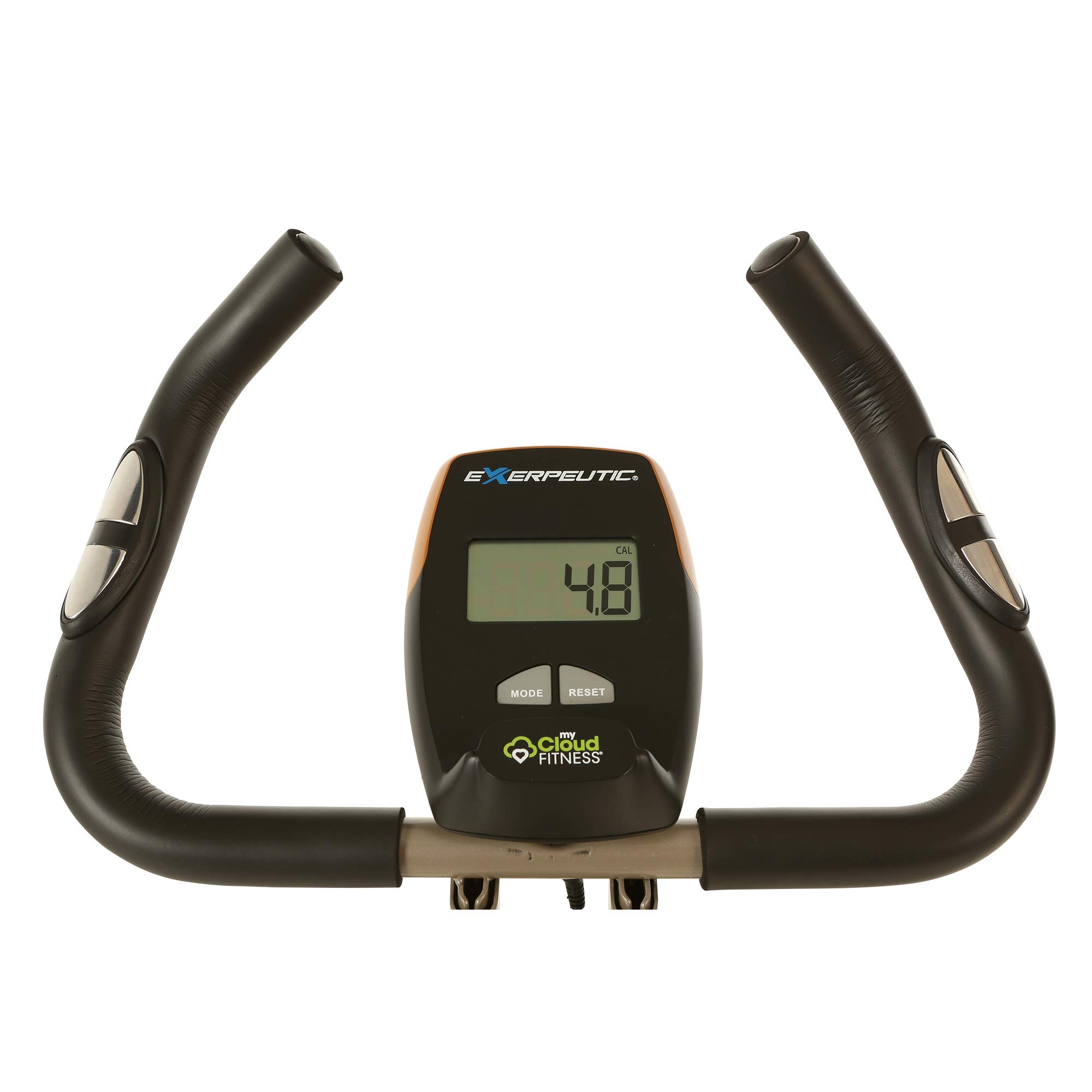 EXERPEUTIC Folding Bluetooth Smart Cloud Fitness Magnetic Upright Exercise Bike with Goal Setting and Free App