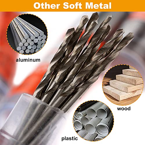 Mtsooning 10PCS 1.3mm Mini Drill Bits, Small Steel Twist Drilling Kit, Precision Hss Drilling Tool for Metal, Wood, Manual Work DIY, Crafts Jewelry, Assembling, Model Making