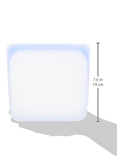 Stasher Reusable Silicone Storage Bag, Food Storage Container, Microwave and Dishwasher Safe, Leak-free, Sandwich, Amethyst