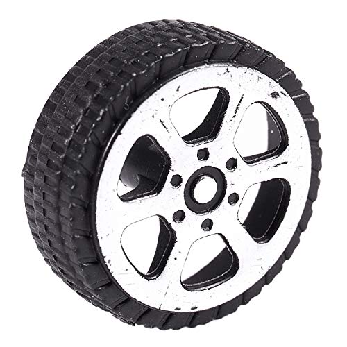 KALEN Plastic 2mm Dia Shaft Car Toys Wheel 20mmx6mm 20Pcs