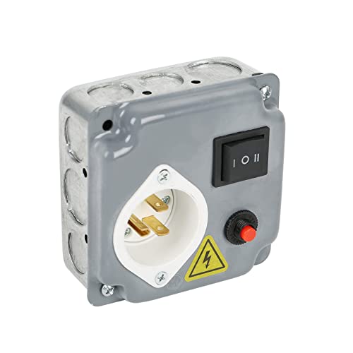 Generator Transfer Switches, AQQHSAIN 15 Amp 120V Transfer Switch for Generator Outdoor Manual Transfer Switch with Circuit Breaker, Prewired