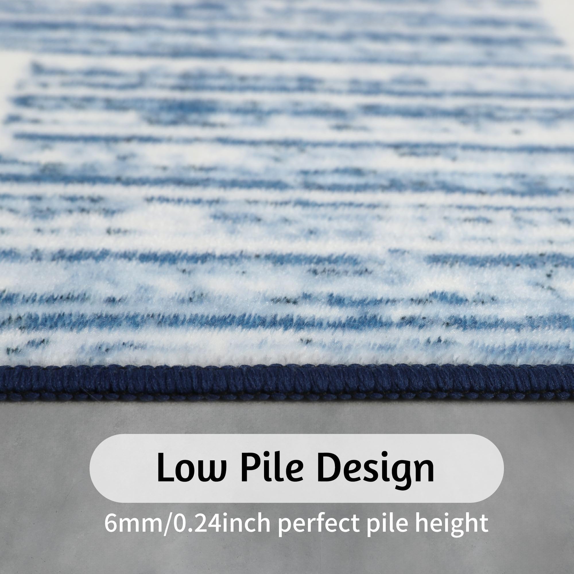 Machine Washable Livingroom Rug, Ultra Soft Area Rug 5x8, Non Slip Abstract Modern Rug Foldable, Geometric Indoor Floor Rug Bedside Carpet for Bedroom Dorm, Office, Study (Beige)