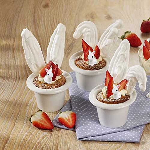 HONBAY 20PCS Resin Cute Rabbit Miniature Figurine Micro Landscape Decorations Fairy Gardens DIY Ornaments Decorations Succulents Plant Decoration Bunnies Cake Topper