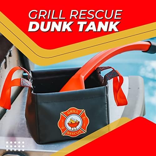 Grill Rescue BBQ Replaceable Scraper Cleaning Head, Bristle Free - Durable and Unique Scraper Tools for Cast Iron or Stainless-Steel Grates, Barbecue Cleaner (Dunk Tank)